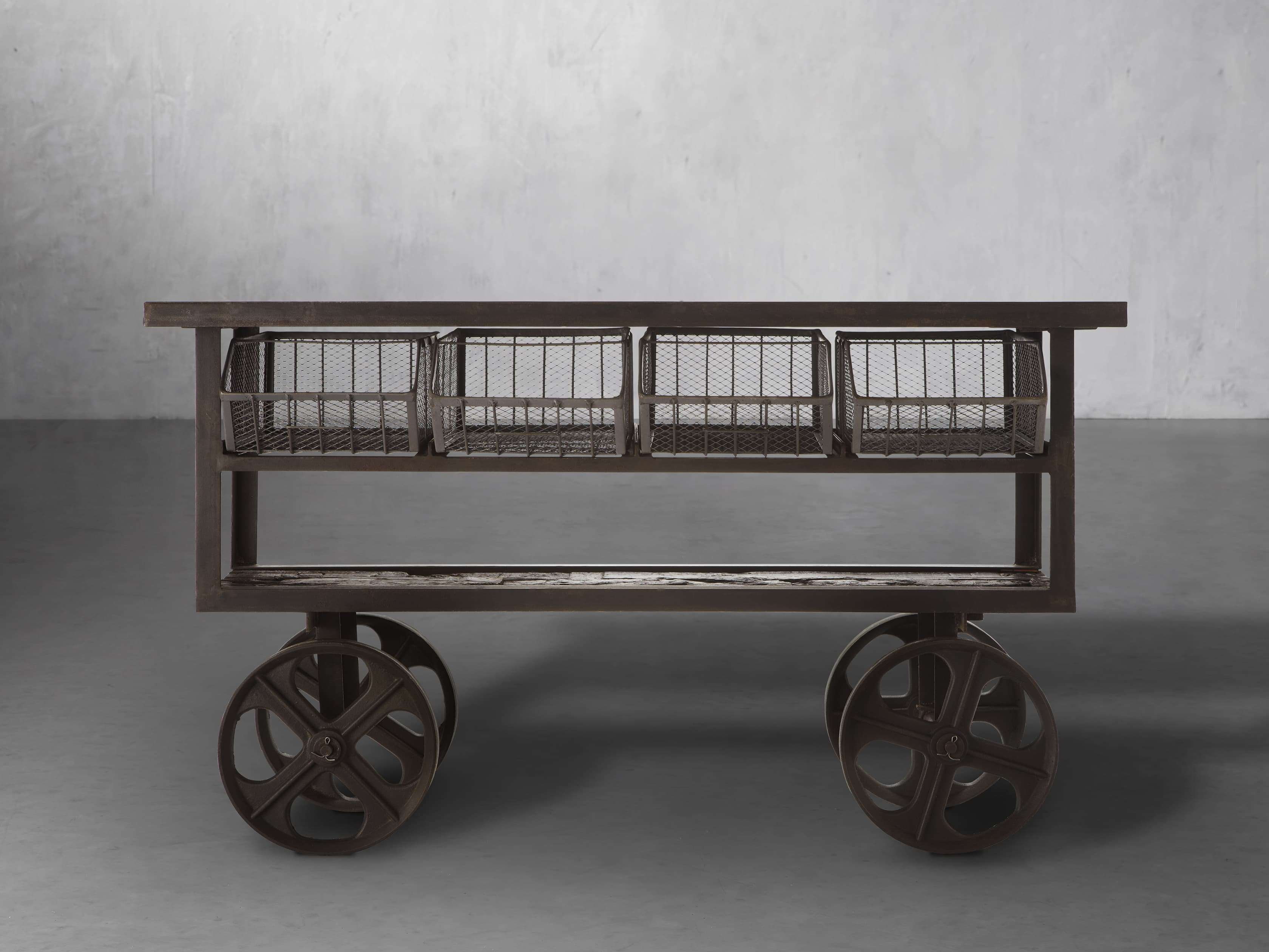 Iron Console Table On Wheels