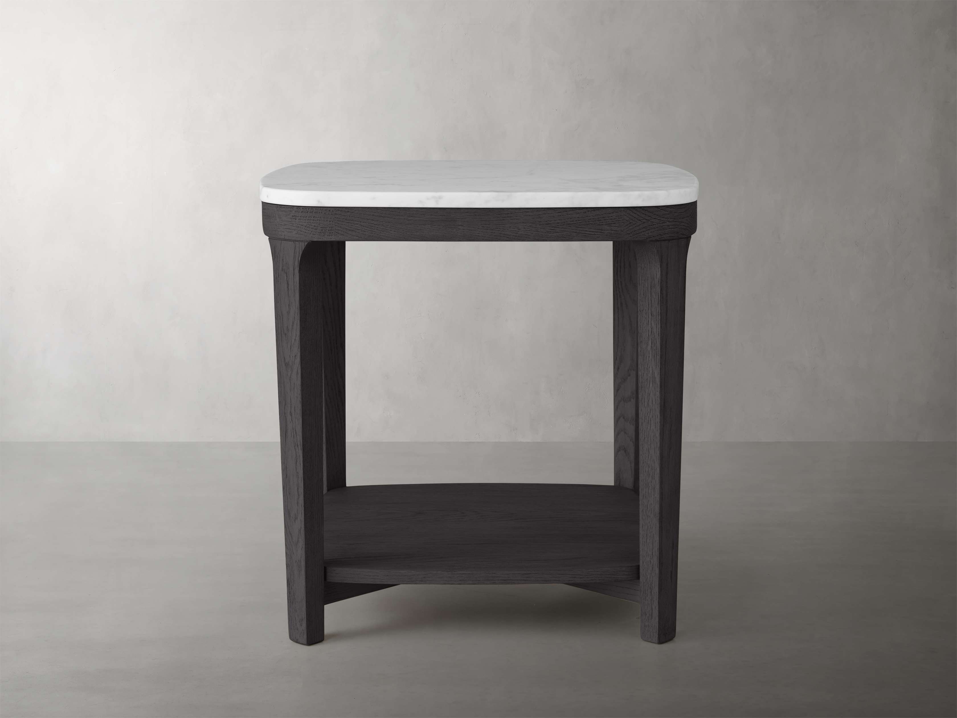 Danny End Table in Stone in White Arhaus