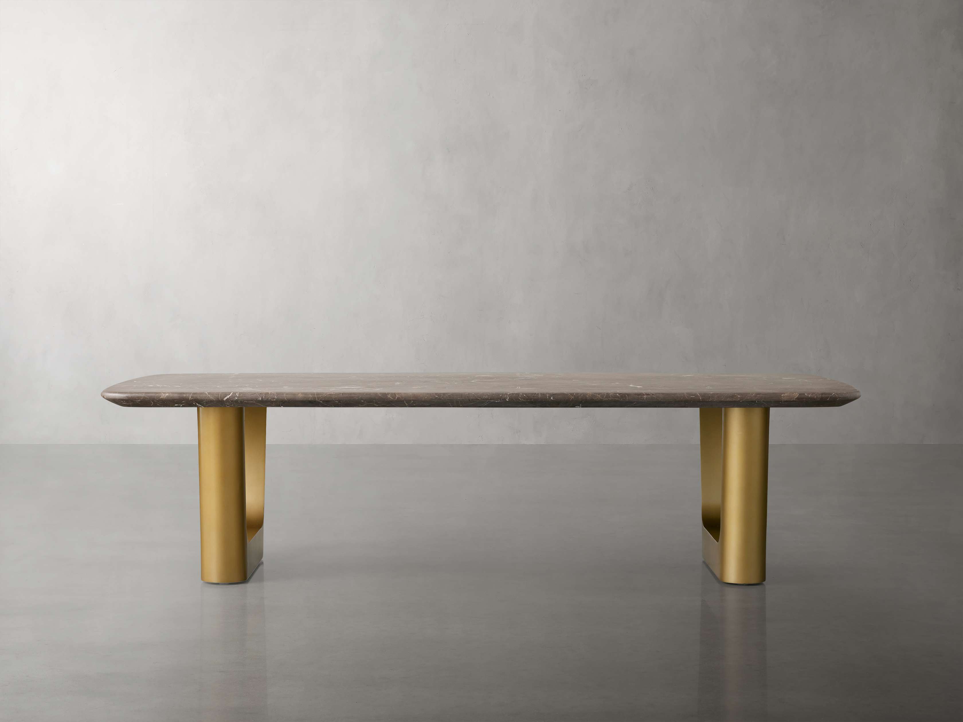 Saint Germain 72 Coffee Table with Rennes Base in Espresso Stone in Brown Arhaus
