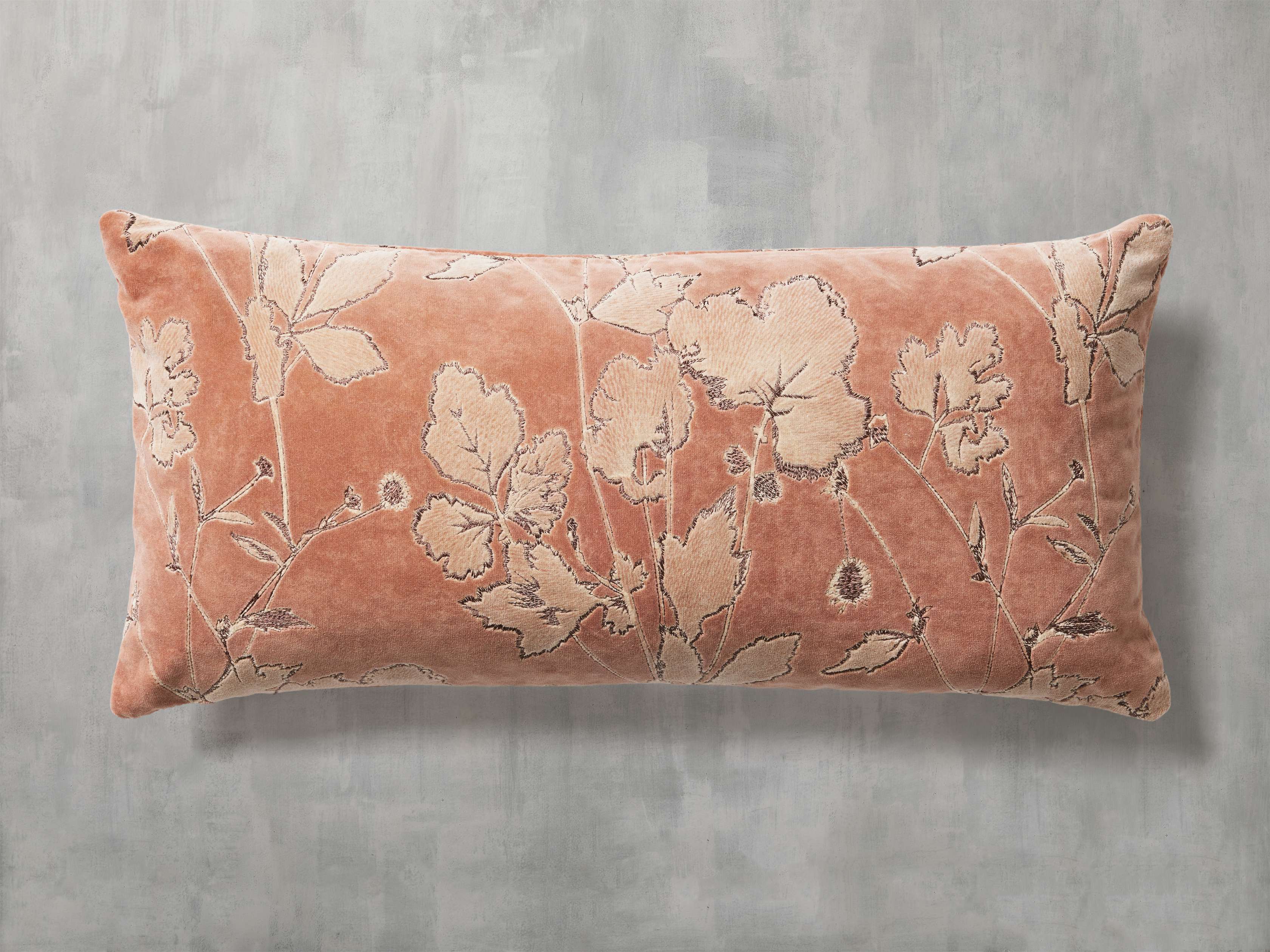 Kaylan Embroidered Botanical Lumbar Pillow – Arhaus