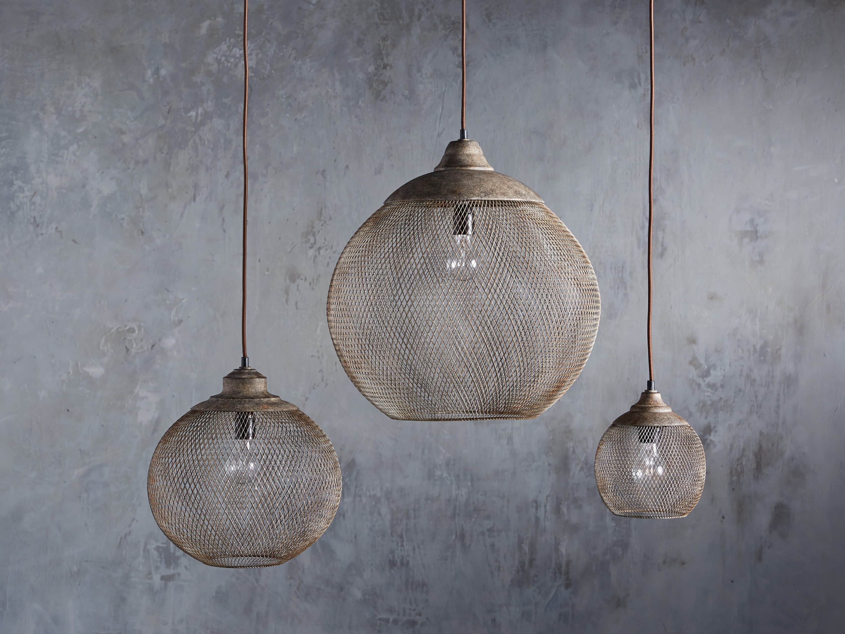 Wire Mesh Pendant Light Wire Mesh Floating Clouds Pendant Lamp