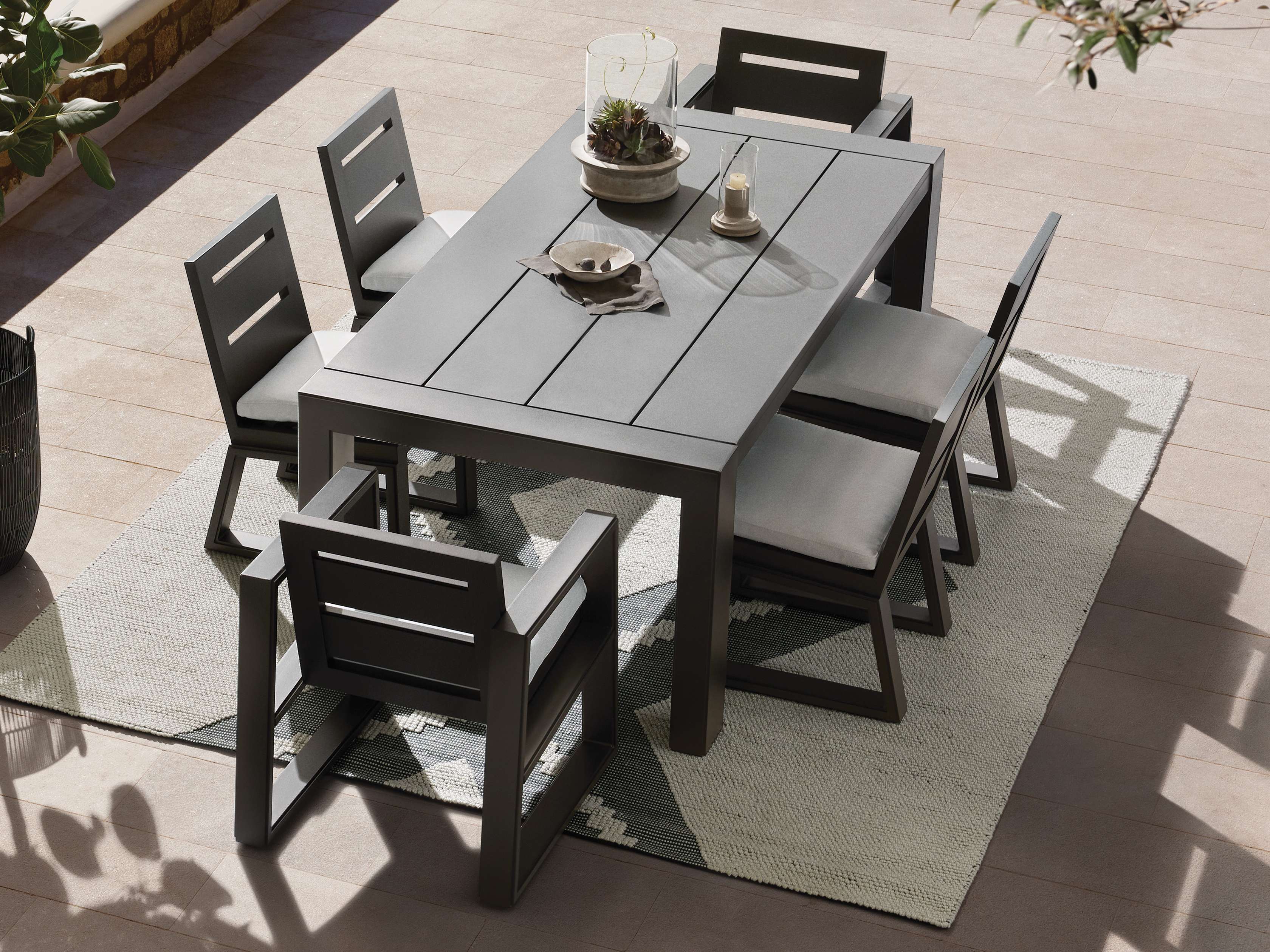 Canyon Outdoor Aluminum Dining Table Arhaus