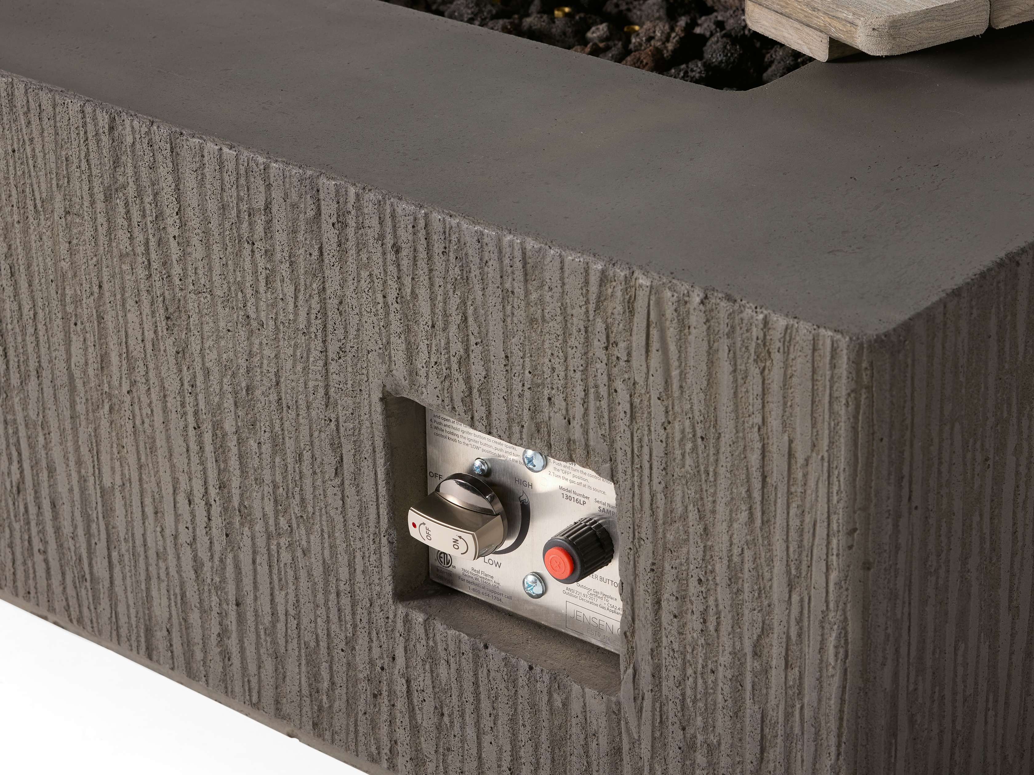 Wilmar Rectangular Propane Fire Pit Arhaus