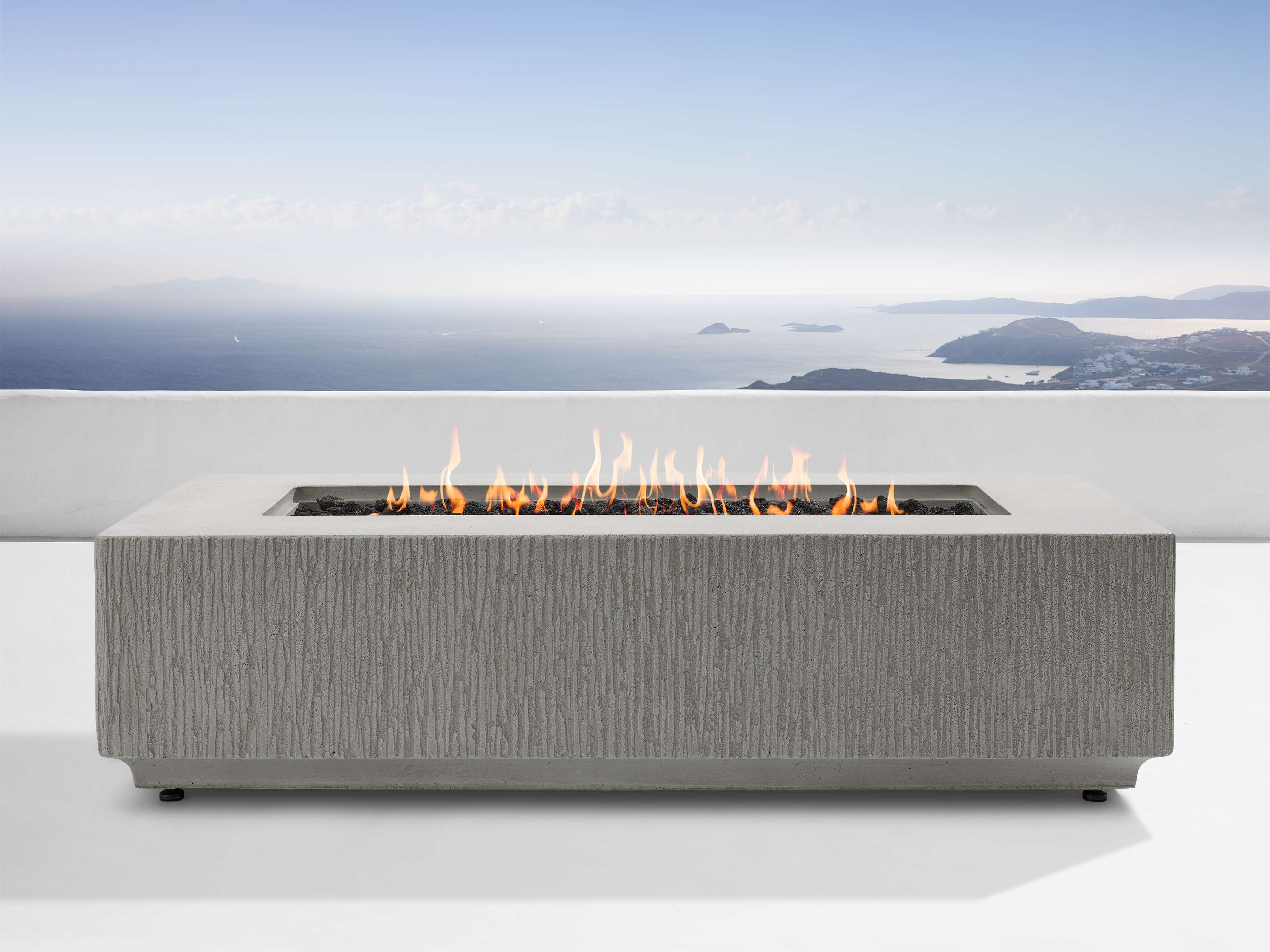 Rectangular Outdoor Gas Fire Pits The Outdoor Plus Eaves 72"