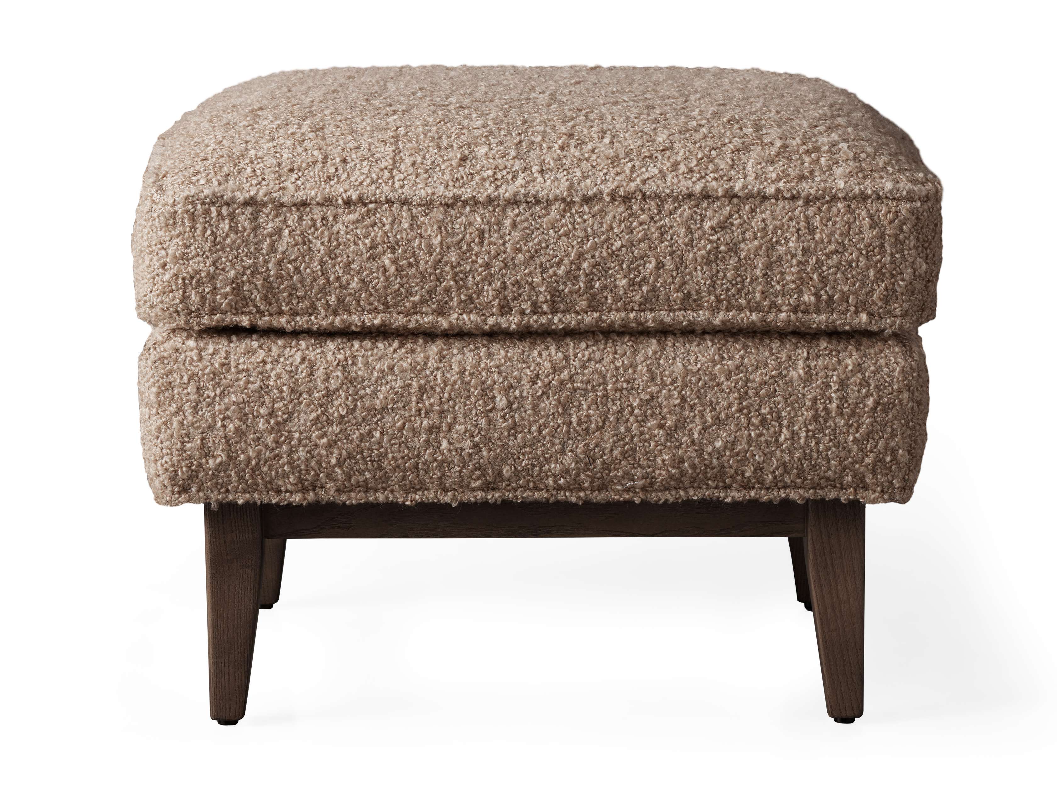 Bingham Ottoman in Upholstered Fabric Wade Creme Arhaus