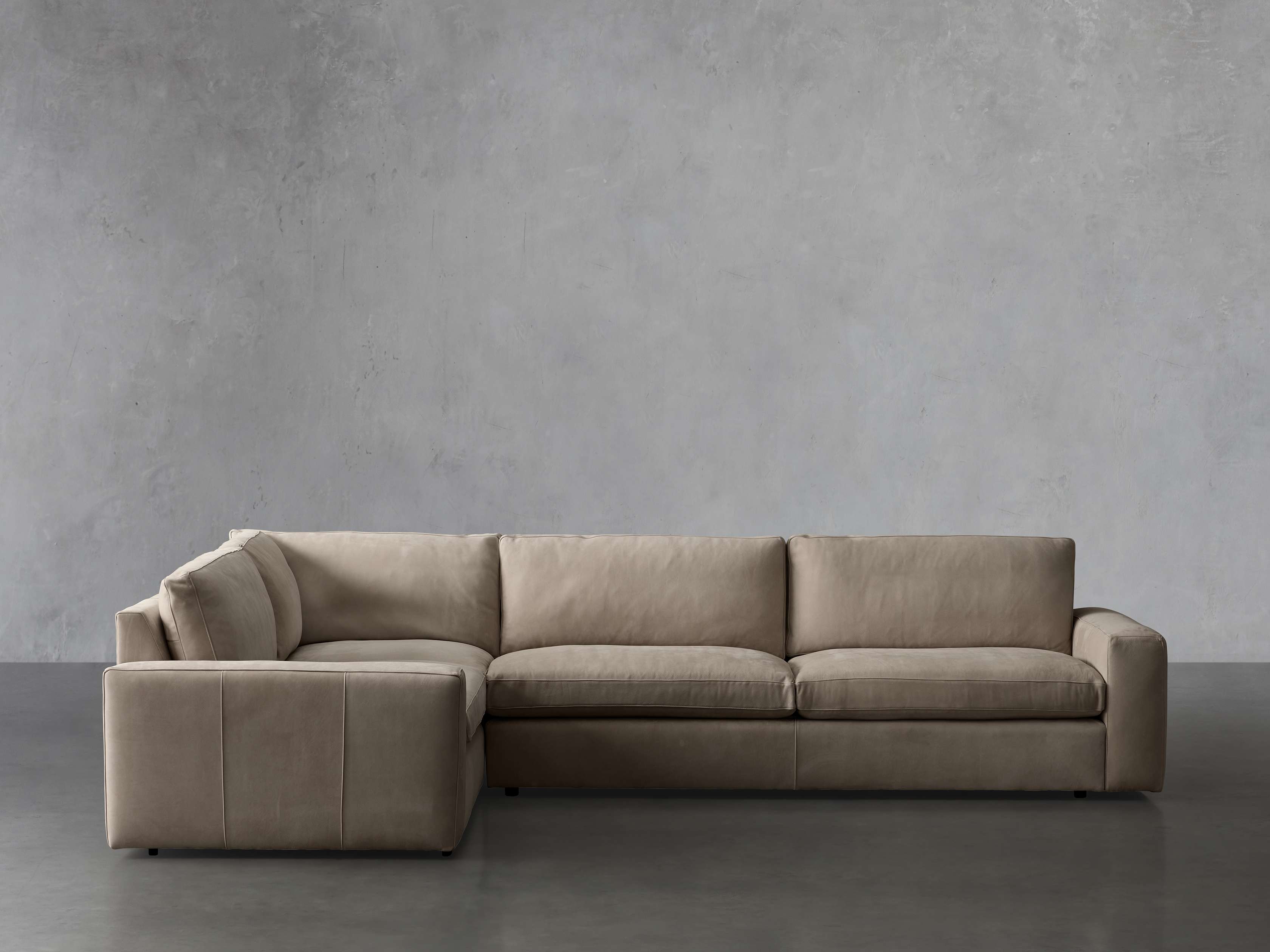 Nubuck leather sectional store